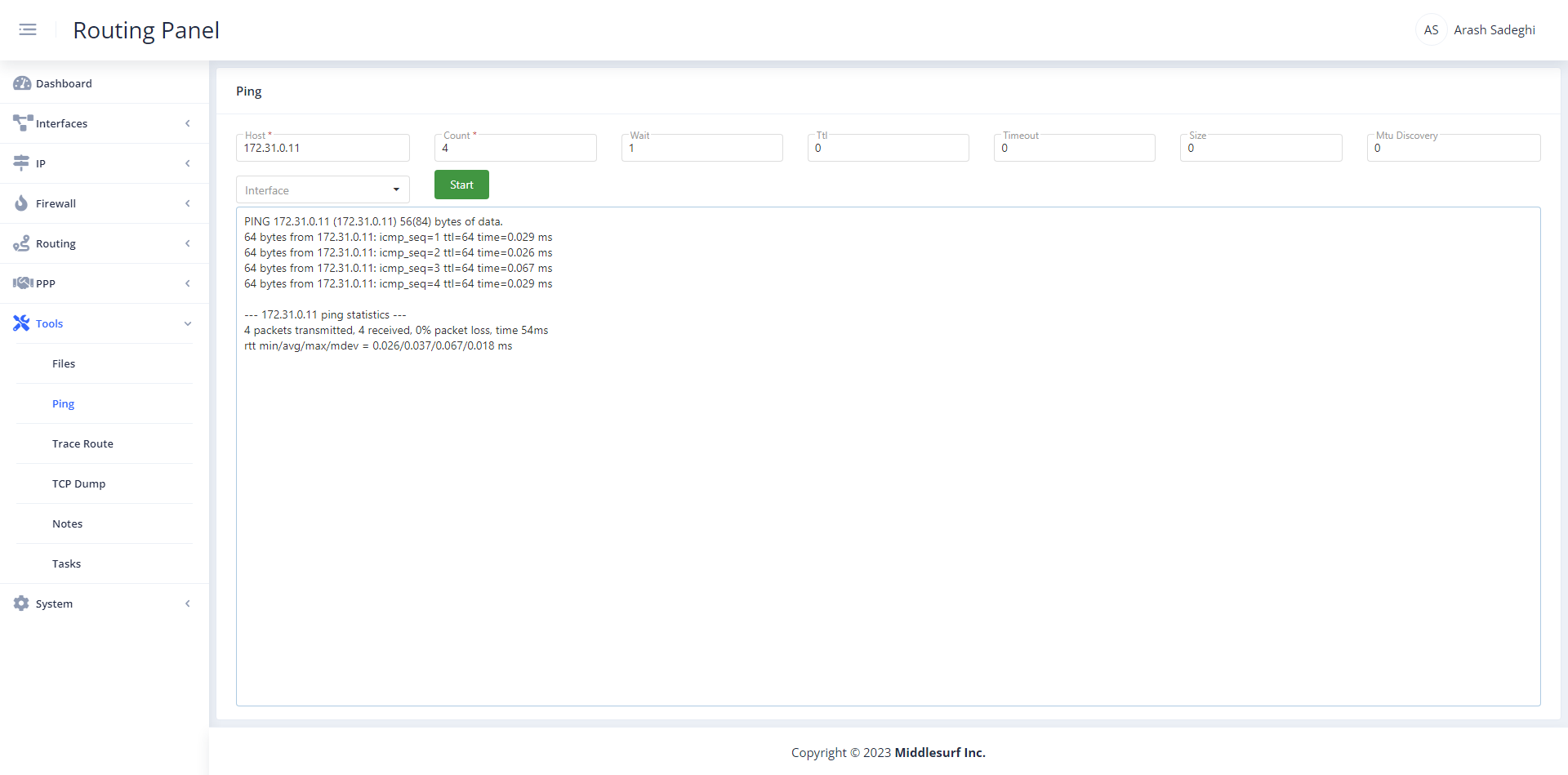 Routing Panel - Products